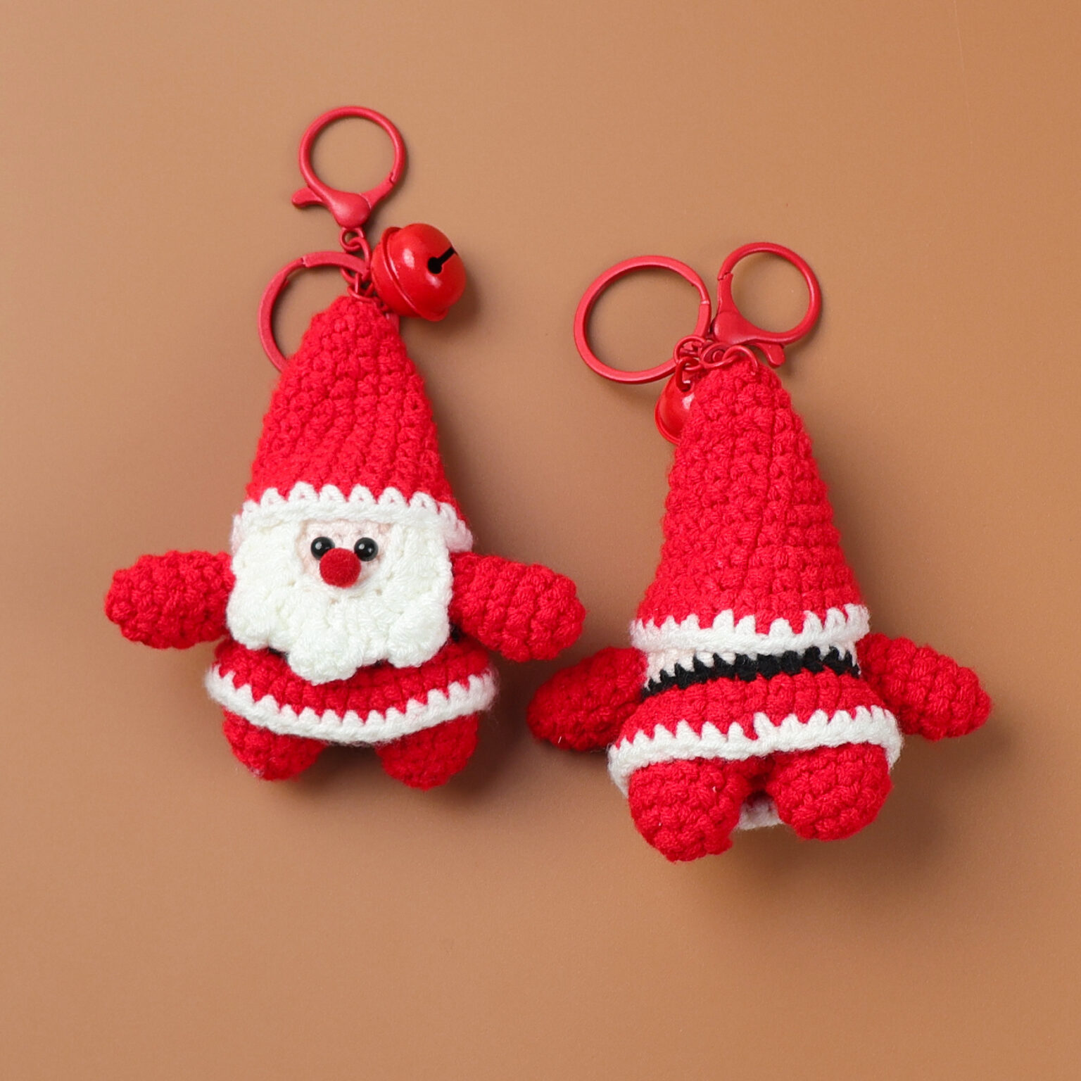 Handmade Crochet Christmas Keychains with Santa - Crochet Items ...